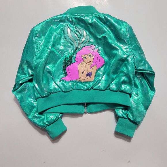 Disney | Jackets & Coats | Disney Princess Little Girl Mermaid Varsity ...